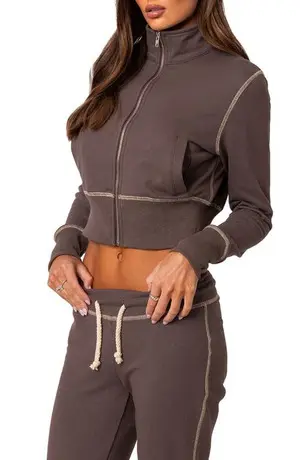 EDIKTED Alexia Crop Sweatshirt