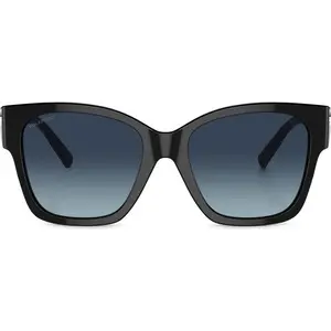 Tiffany & Co. 54mm Gradient Polarized Square Sunglasses - Black
