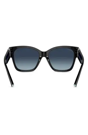 Tiffany & Co. 54mm Gradient Polarized Square Sunglasses - Black