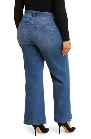 Wit & Wisdom High Waist Wide Leg Jeans - Blue