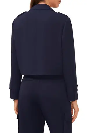 Halogen Crop Trench Jacket