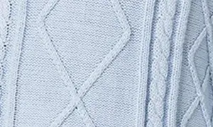 EDIKTED Jessy Cable Stitch Oversized Sweater - Light-blue