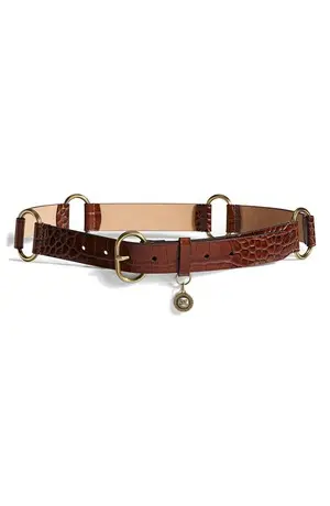Sam Edelman Croc Embossed Link Belt