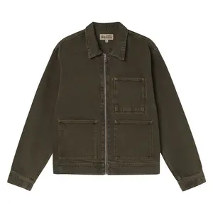 StÜssy Denim Zip Work Jacket - Green