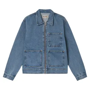 StÜssy Denim Zip Work Jacket - Blue