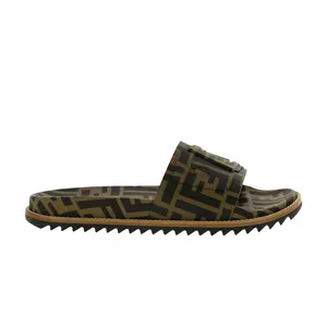 Fendi Ff Motif Slides - Brown