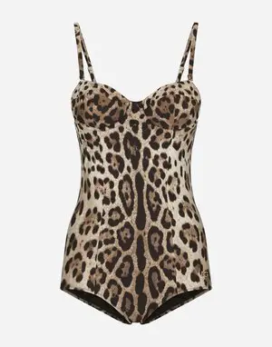 Dolce & Gabbana Dolce & Gabbana Leopard Print Balconette One-Piece Swimsuit Stampa Leo