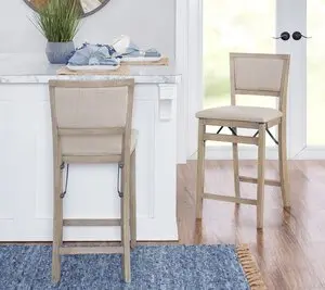 LINON Kasey Pad Back Folding Counter Stool - One-color