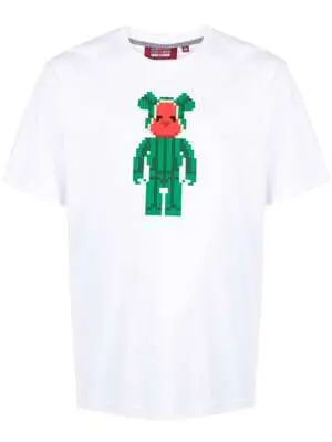 MOSTLY HEARD RARELY SEEN Watermelon Bear Cotton T-shirt - White