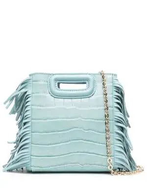 Maje Crocodile-embossed Leather Crossbody Bag