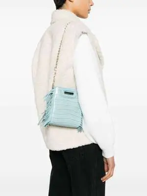Maje Crocodile-embossed Leather Crossbody Bag