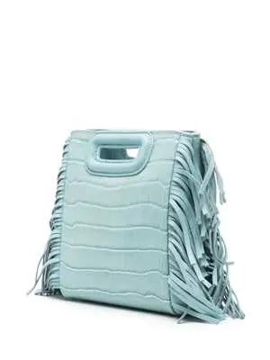 Maje Crocodile-embossed Leather Crossbody Bag