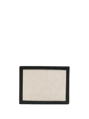 Thom Browne Rwb-stripe Canvas Cardholder - Black
