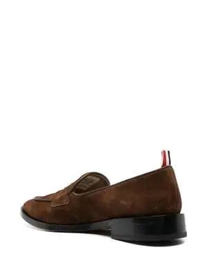 Thom Browne Varsity Suede Penny Loafers - Brown