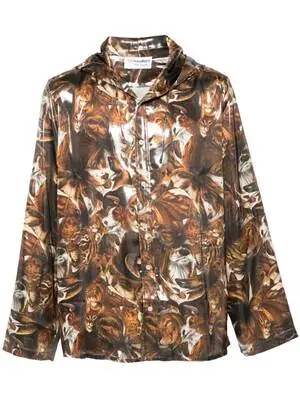 Acne Studios Graphic-print Lightweight Hooded Jacket