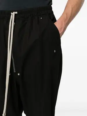 Rick Owens Tapered Drop-crotch Trousers - Black