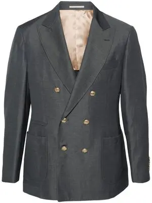 Brunello Cucinelli Double-breasted Mélange Blazer