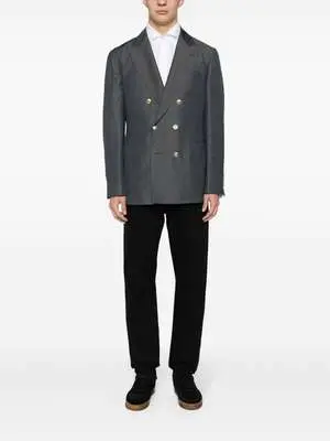 Brunello Cucinelli Double-breasted Mélange Blazer