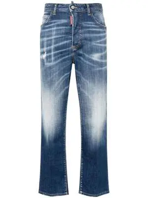 Dsquared2 Boston High-rise Cropped Jeans - Blue