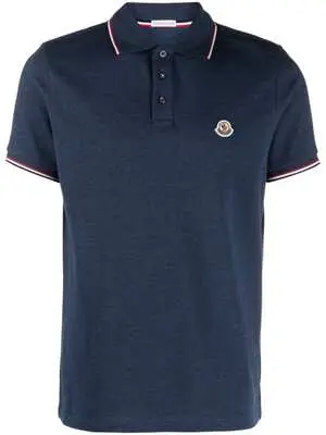 Moncler Logo-patch Cotton Polo Shirt