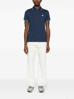 Moncler Logo-patch Cotton Polo Shirt