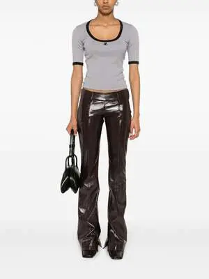 COURREGES Holistic Contrast T-shirt - Grey
