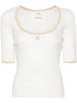 Courreges Scoop Neck T-shirts For Women