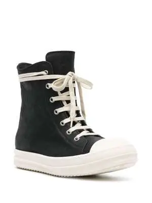 Rick Owens Lido Leather Hi-top Sneakers - Black