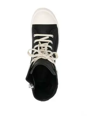 Rick Owens Lido Leather Hi-top Sneakers - Black