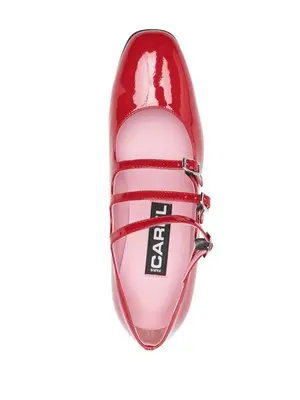 CAREL Kina 40mm Leather Pumps - Red