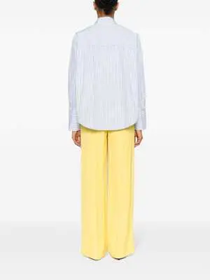 Victoria Beckham Striped Organic Cotton Shirt - Blue