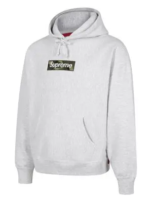 Supreme Box Logo Cotton Hoodie - Grey