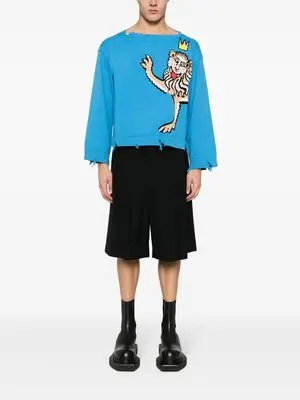 CHARLES JEFFREY Distressed Cotton Jumper
