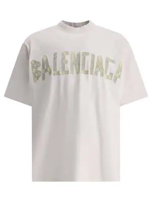 Balenciaga W Tape Type Medium Fit T Shirt White