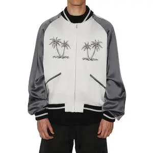 Palm Angels Palms Souvenir Bomber Jacket - Gray