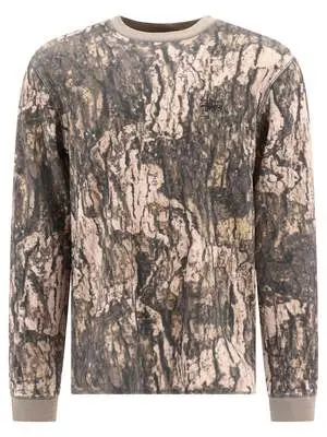 StÜssy 'basic Stock' Thermal T Shirt Brown