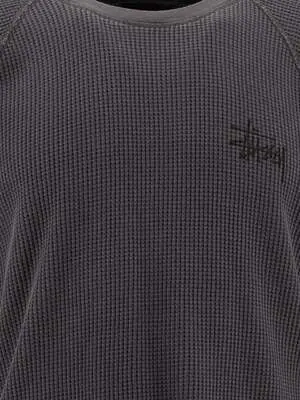StÜssy Basic Stock' Thermal T Shirt - Grey