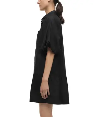 Simkhai Crissy Cotton Poplin Mini Dress - Black