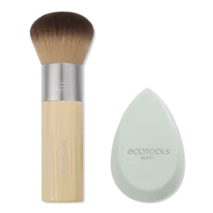ECOTOOLS Blend + Blur Makeup Brush & Sponge Duo - One-color