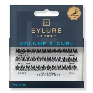 EYLURE Volume & Curl Faux Mink Individual Cluster Eyelashes - One-color