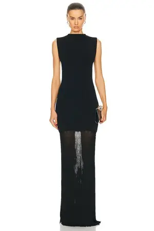 toteme plisse knitted evening dress TOTEME Pliss-knitted evening dress black - 241-WRD1201-YA0028