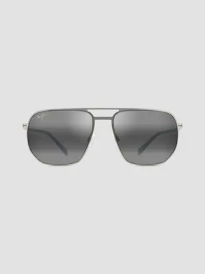 Maui Jim Shark's Cove 55mm Aviator Sunglasses - Titanium