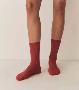 DÔEN Collégien Ankle Socks Rouge Carmin