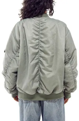 BDG URBAN OUTFITTERS Oversized Reversible Bomber Jacket - Khaki