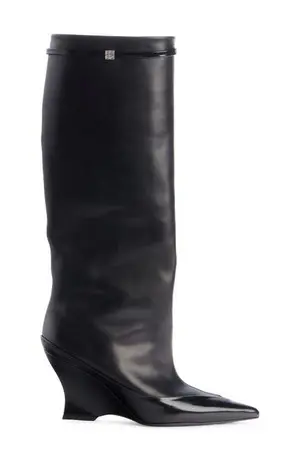 Givenchy Raven Pointed Toe Knee High Boot