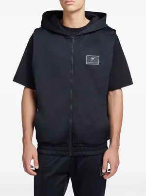 GIUSEPPE ZANOTTI Cotton Track Sleeveless Top