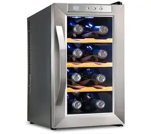 IVATION 8-bottle Thermoelectric Stainless Steel Wine Cooler - Silver