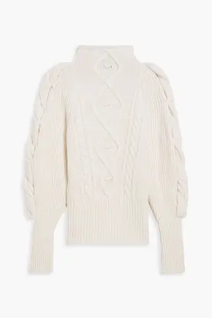 Alexandre Vauthier Cable-knit Wool Turtleneck Sweater