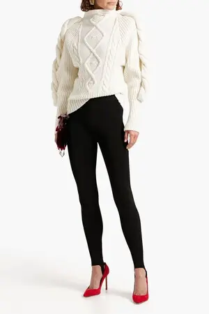 Alexandre Vauthier Cable-knit Wool Turtleneck Sweater