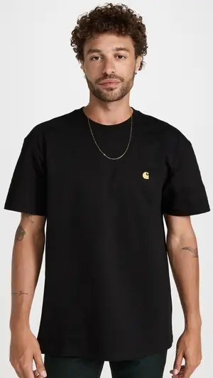 Carhartt Work In Progress Short Sleeve Chase T-shirt - Black/gold
